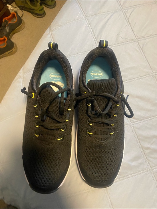 Dr. Scholl's | Shoes | Dr Scholls Black Sneaker With Blue Floatonair ...